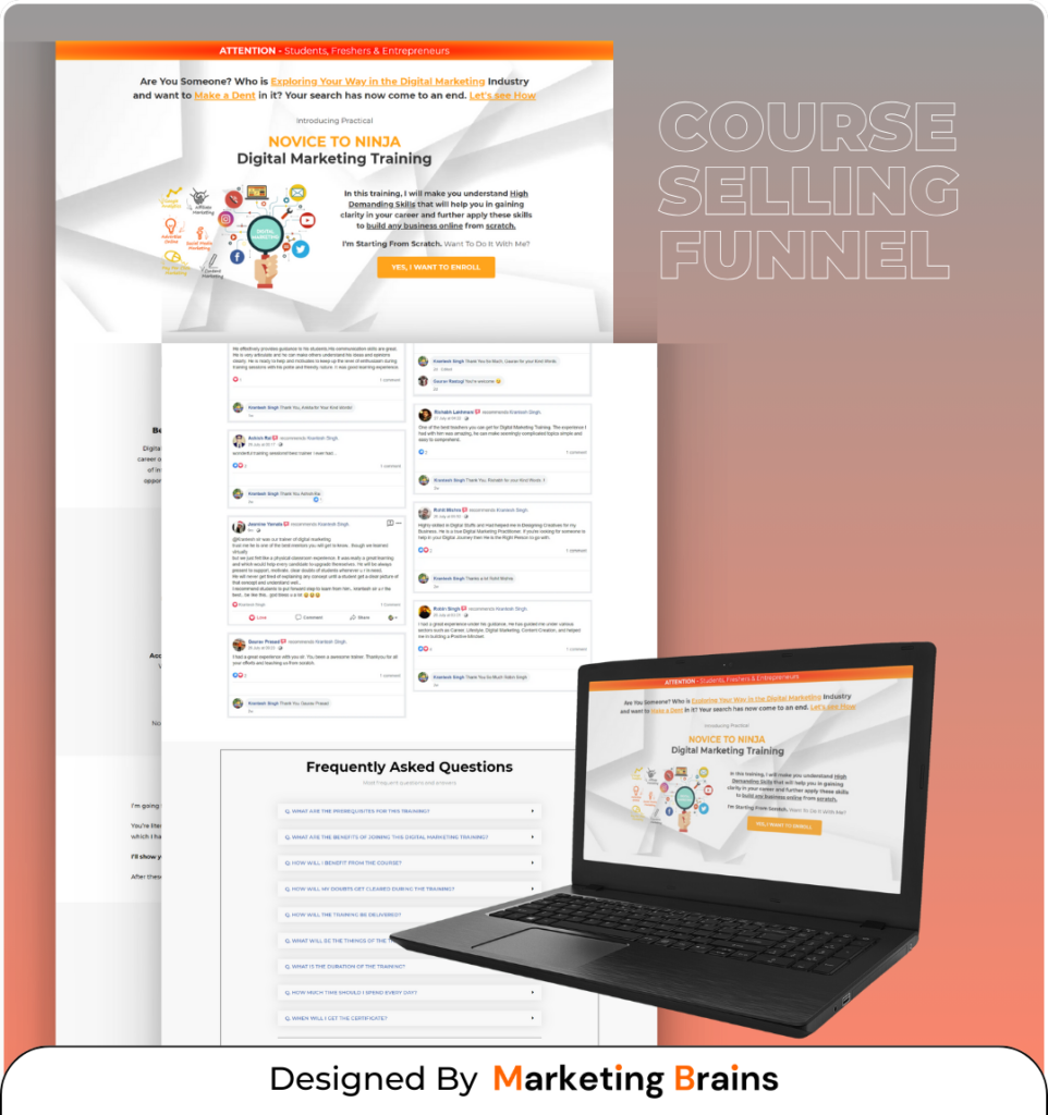 Sales Funnel Portfolio | Marketing Brains